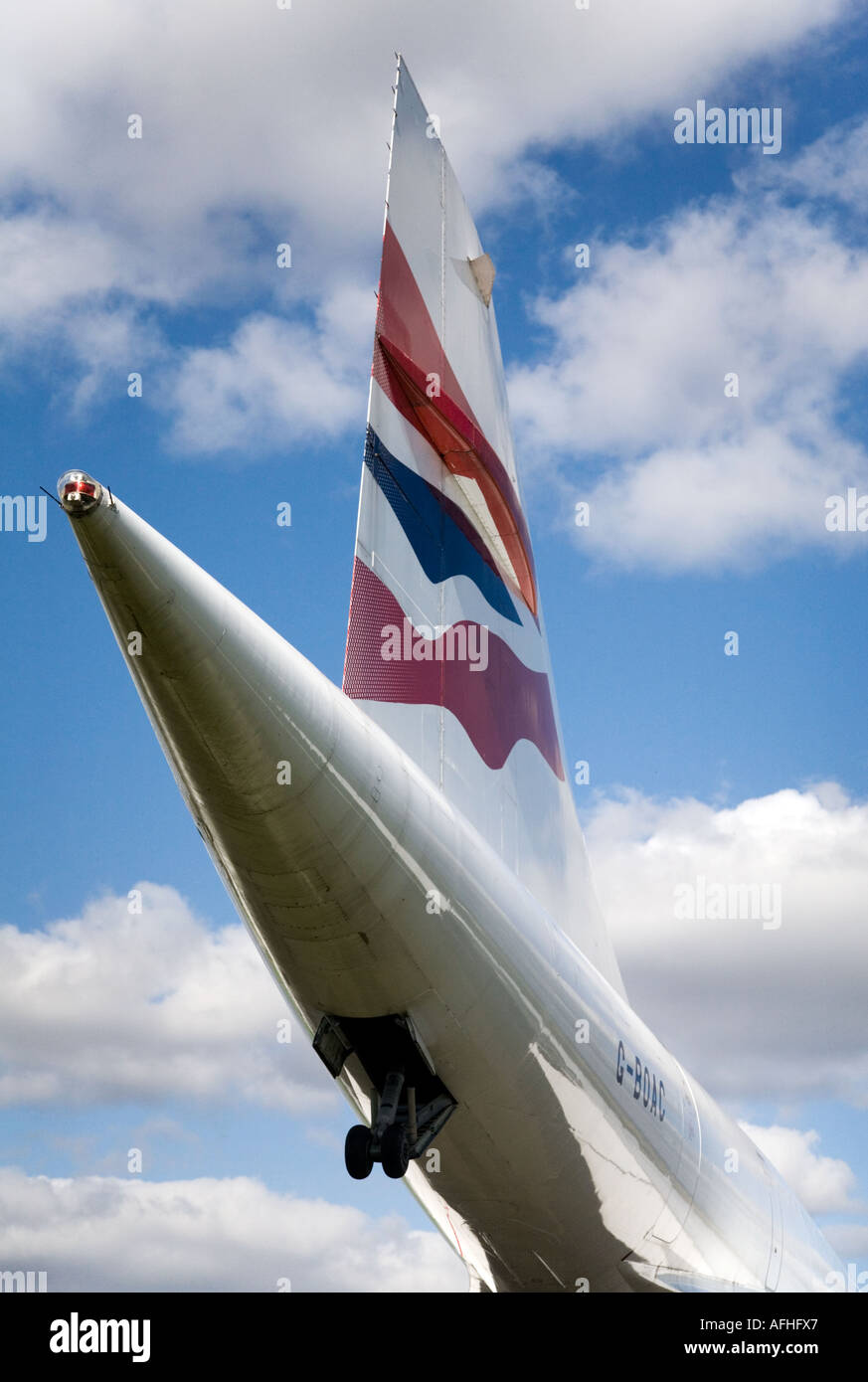 Concorde tail fin Stock Photo - Alamy