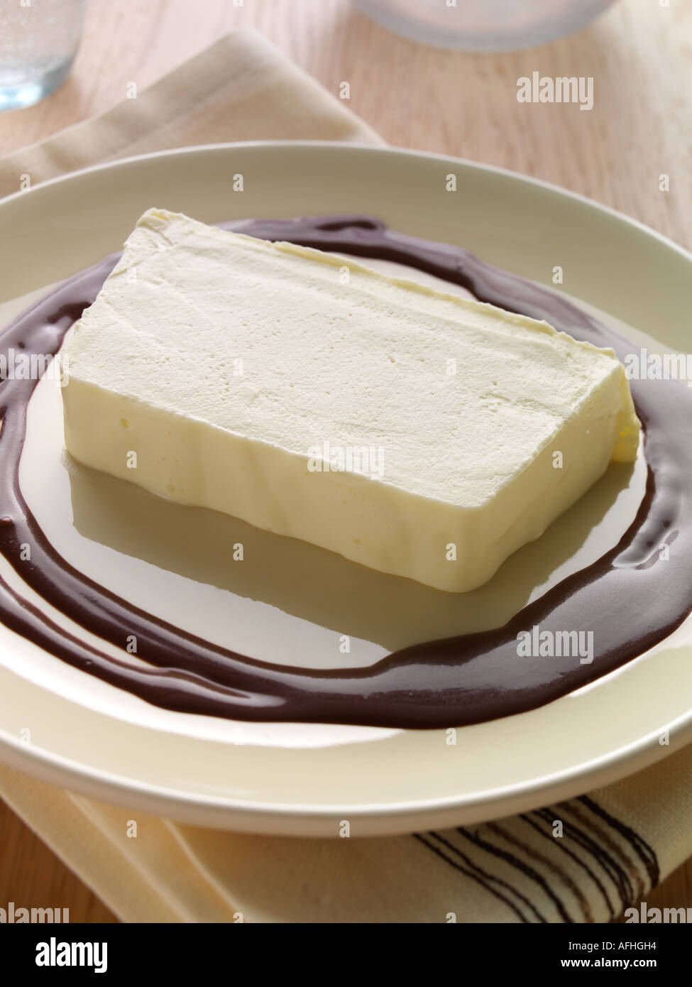 White chocolate parfait dessert Stock Photo - Alamy