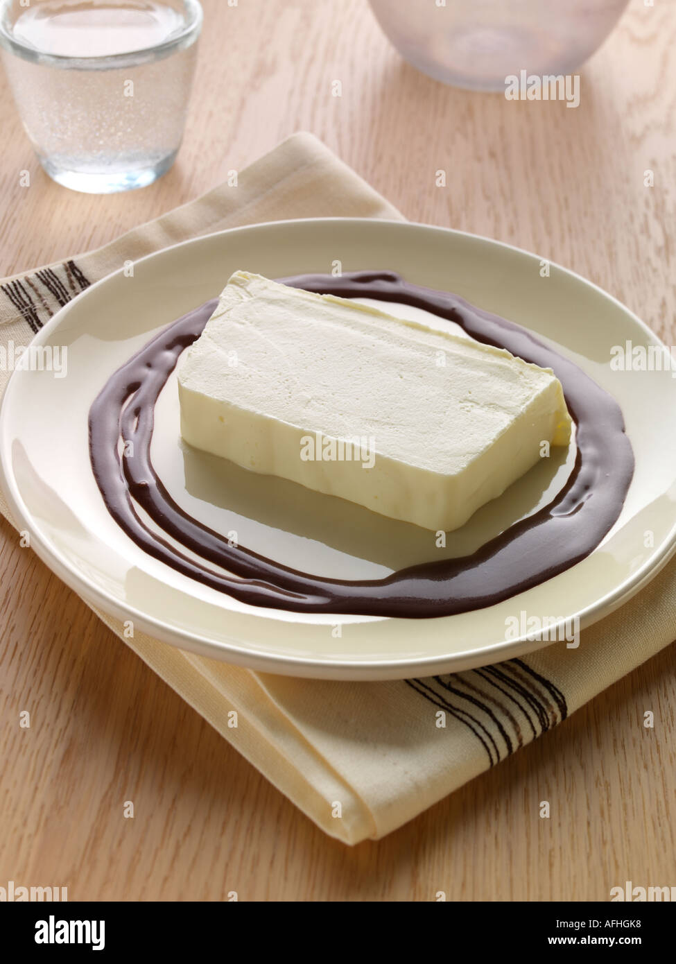 White chocolate parfait dessert Stock Photo - Alamy
