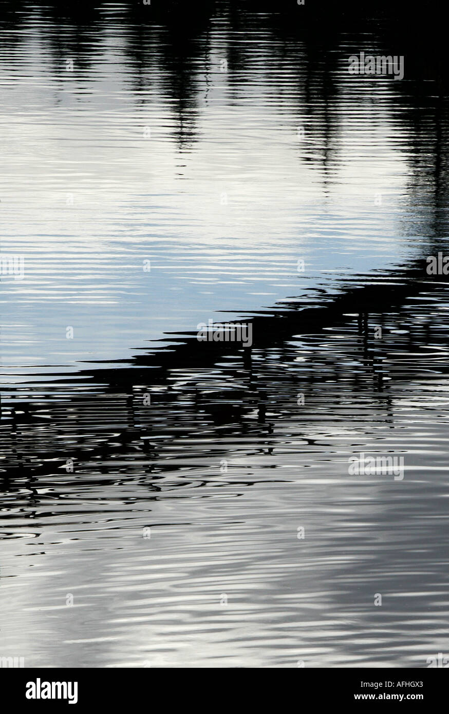 Reflections under Wharf Stock Photo - Alamy