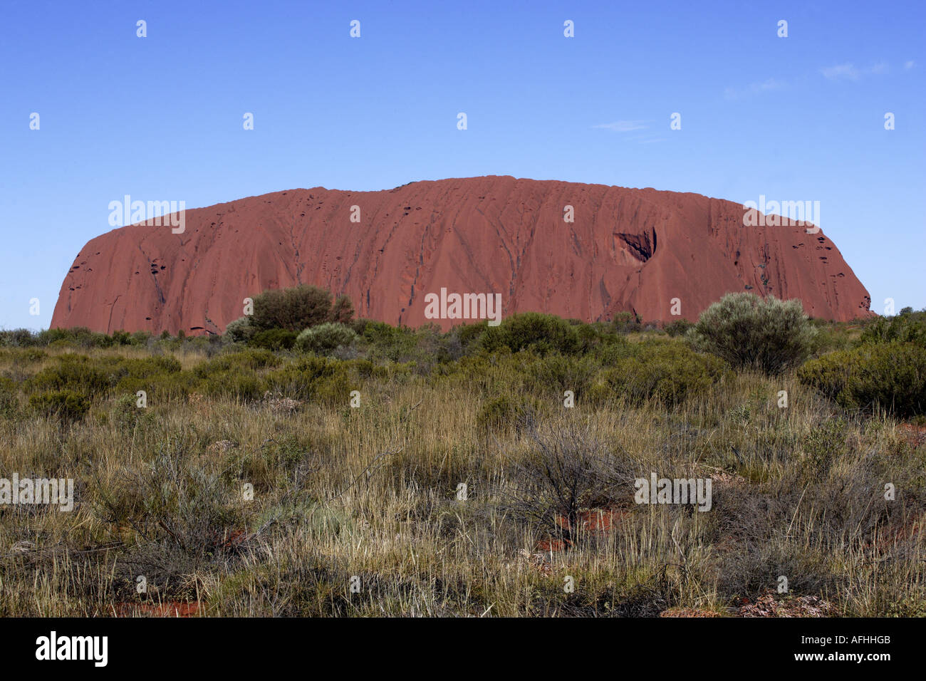 Overview of Uluru (Ayers Rock) in the World Heritage Site Uluru -Kata ...