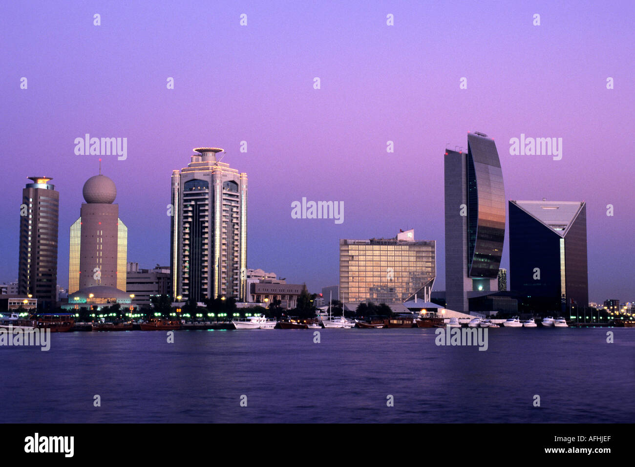 Sunset dubai creek harbour hi-res stock photography and images - Alamy