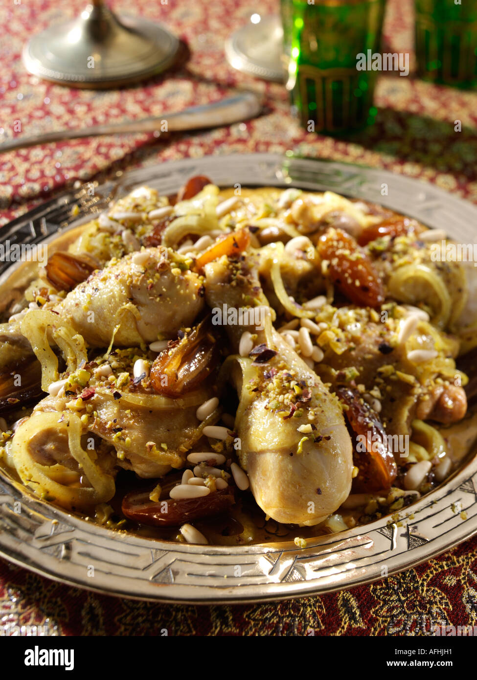 Middle Eastern Chicken dish Stock Photo - Alamy