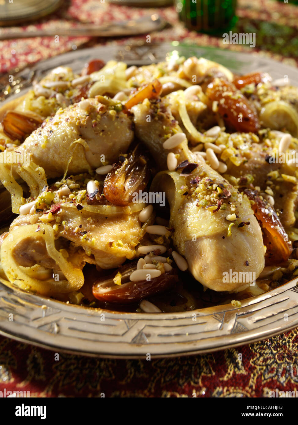 Middle Eastern Chicken dish Stock Photo - Alamy