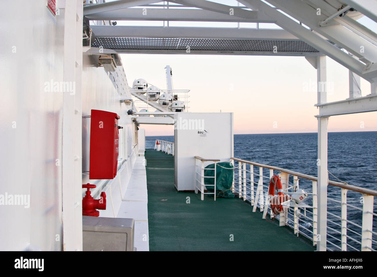 Deck of a ship Stock Photo - Alamy