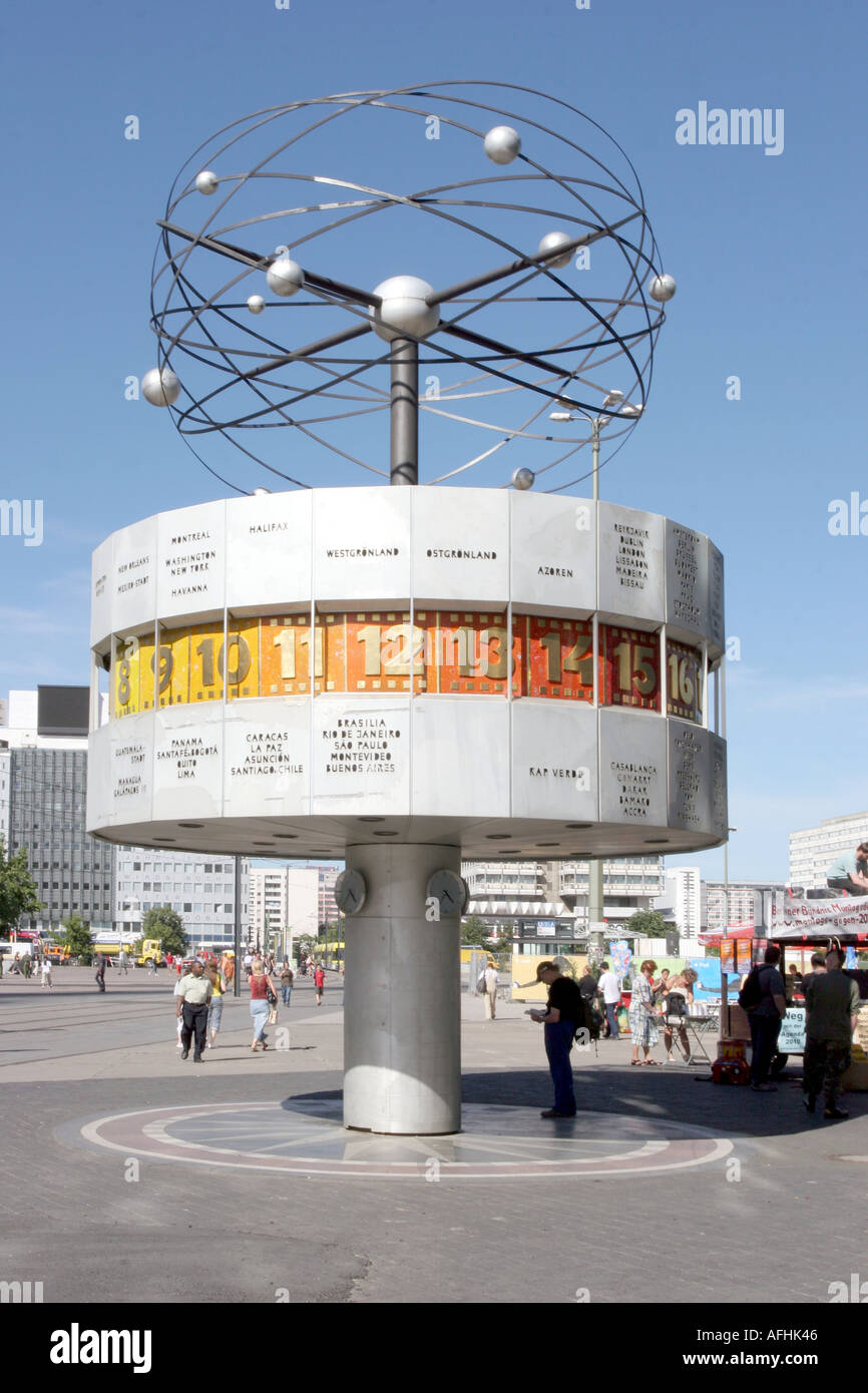 World Clock, Alexanderplatz, Berlin Stock Photo - Alamy