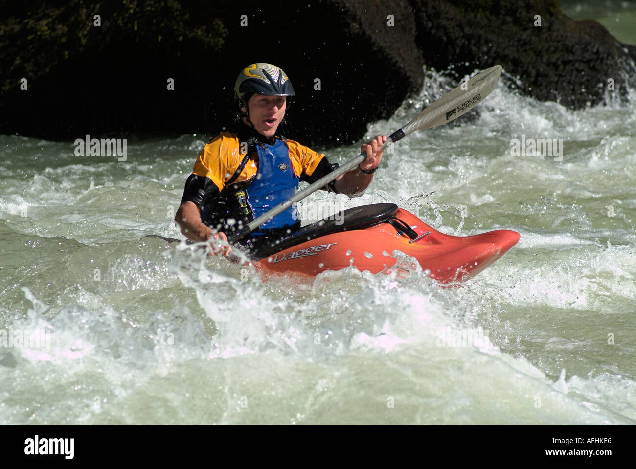 Kayaking kayak canoing rapids hi-res stock photography and images - Alamy
