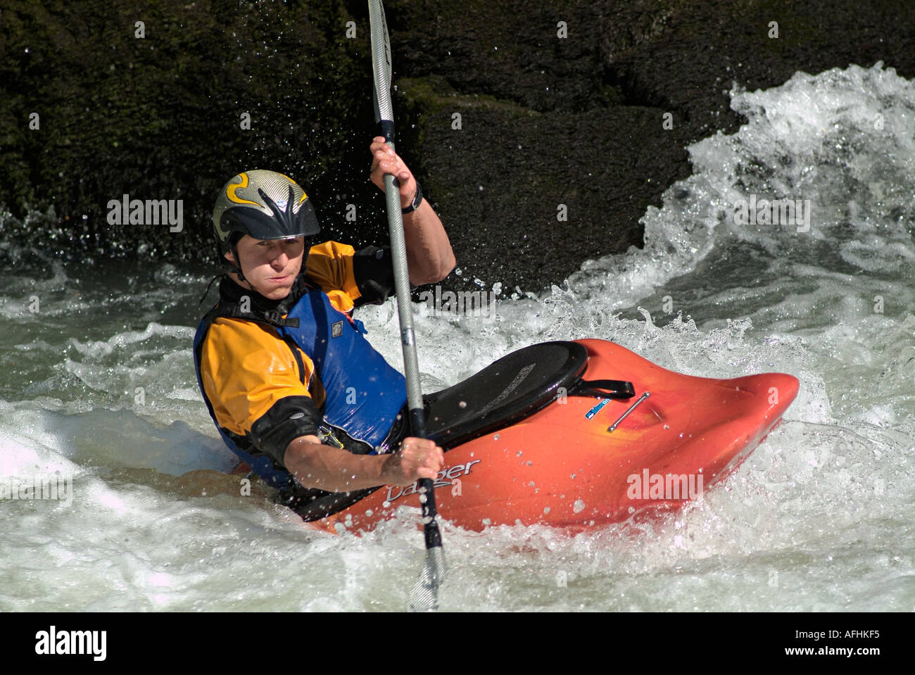 Kayaking kayak canoing rapids hi-res stock photography and images - Alamy