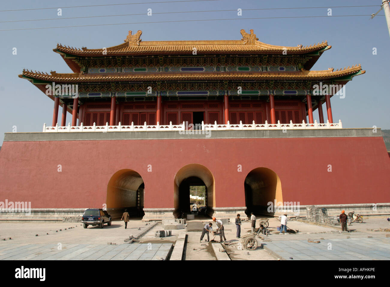 Construction continues at the Dongyang Hengdian Film and TV City, China ...