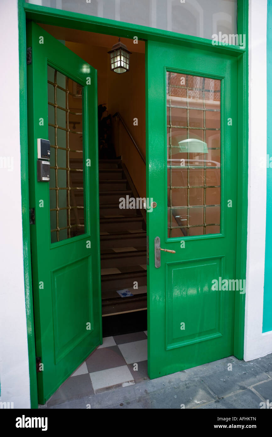 Open doorway on sidewalk Stock Photo - Alamy