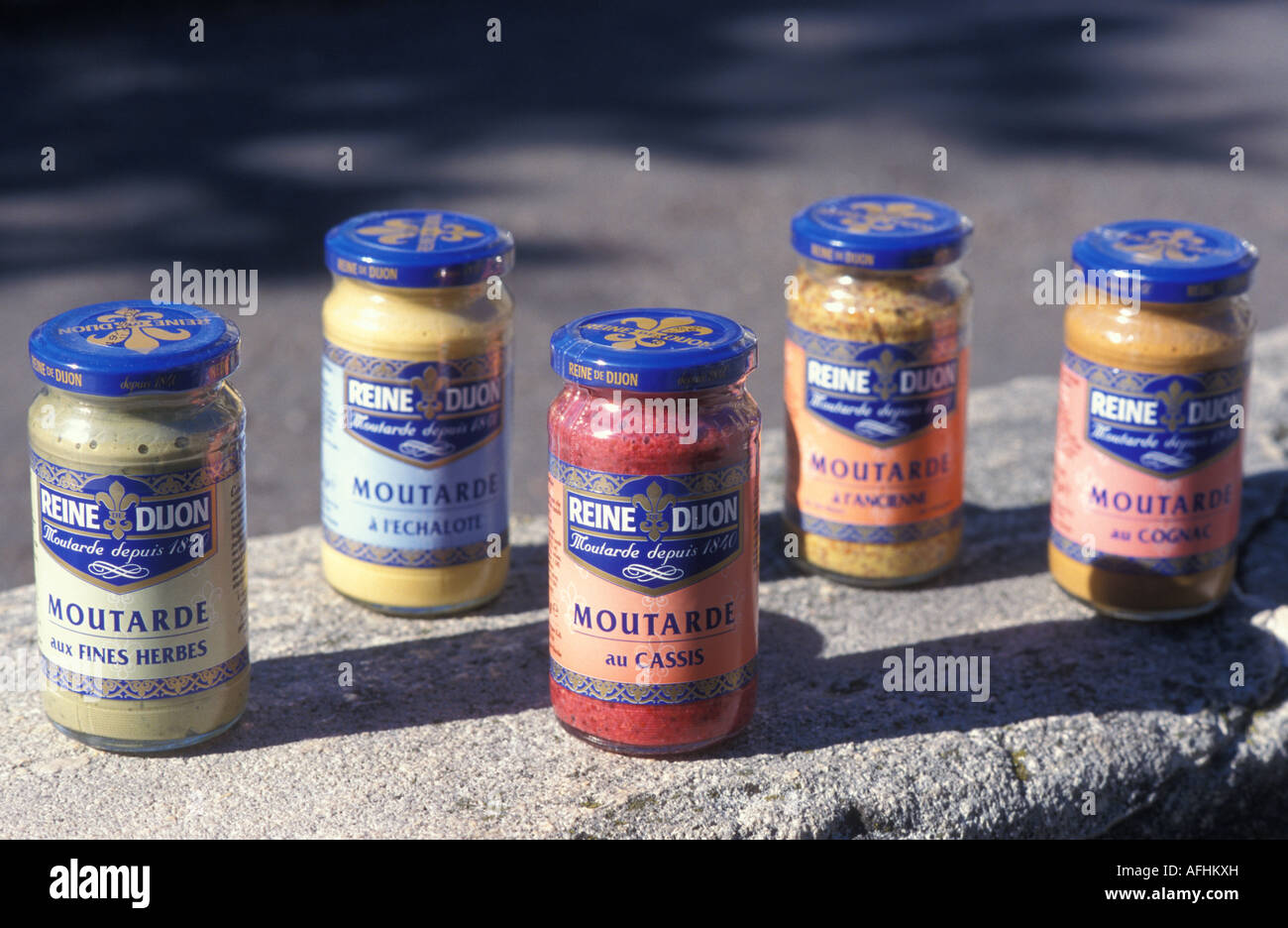 Different kinds of mustard at a shop in Dijon Burgundy France Stock ...