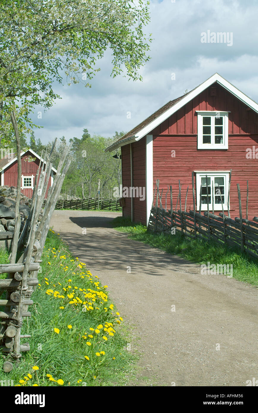 Farmhouse in Småland Sweden Stock Photo - Alamy