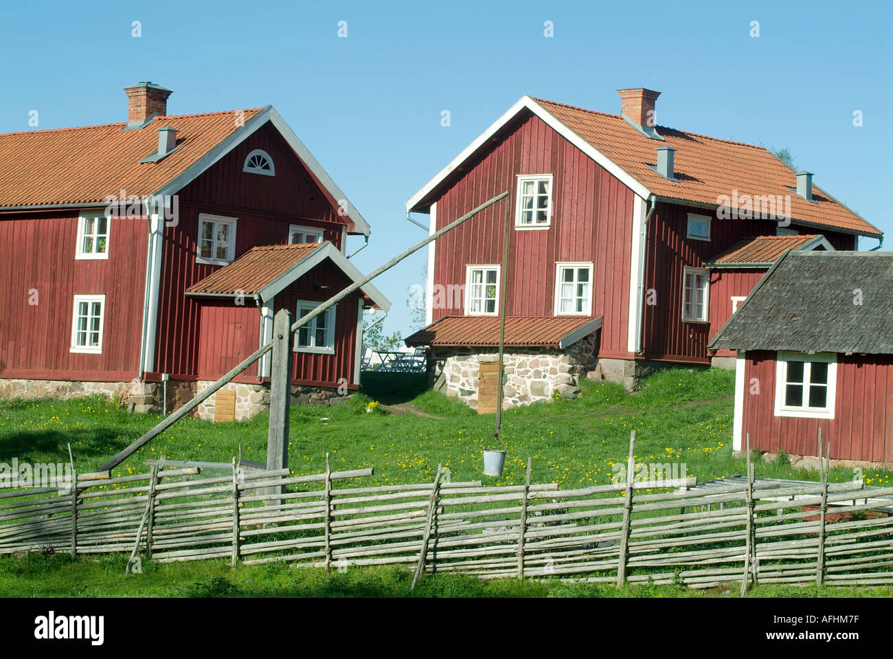 Farmhouse in Småland Sweden Stock Photo - Alamy