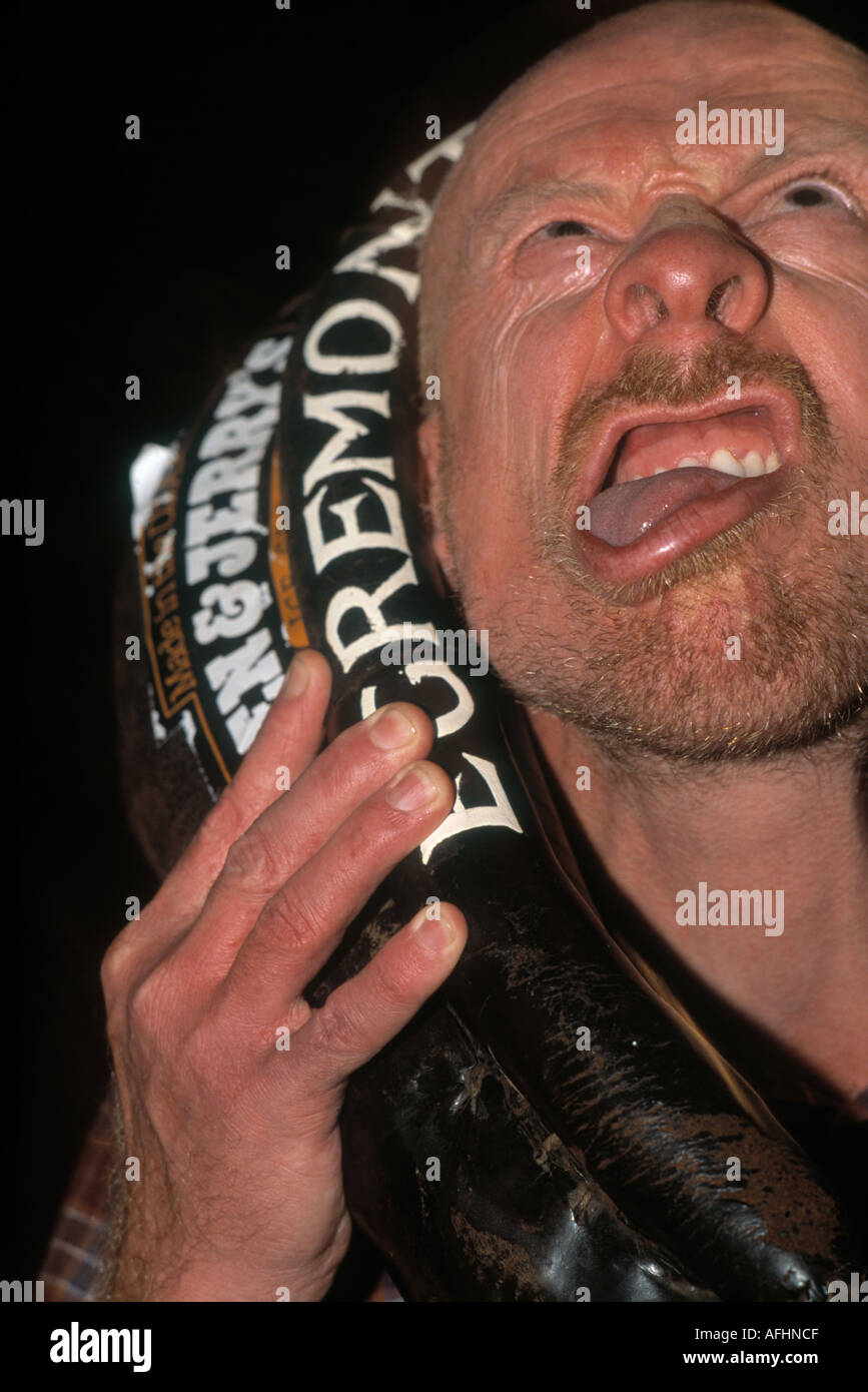Contestants at the World Gurning Festival in Cumbria UK Stock Photo - Alamy