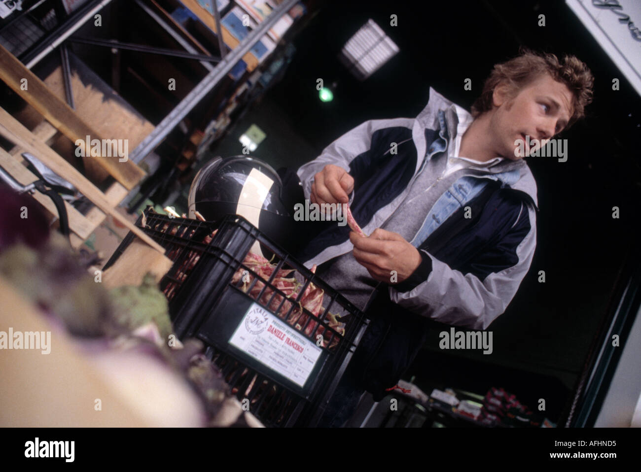Celebrity chef Jamie Oliver with his scooter london UK Stock Photo - Alamy Celebrity chef Jamie Oliver with his scooter london UK Stock Photo - Alamy