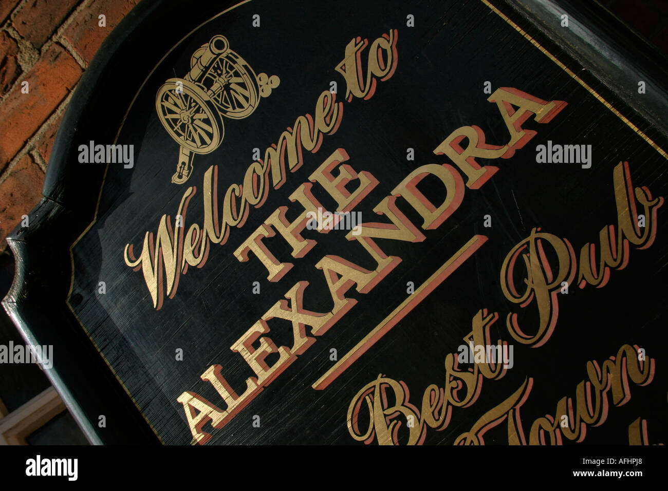 The Alexandra sign board Stock Photo - Alamy