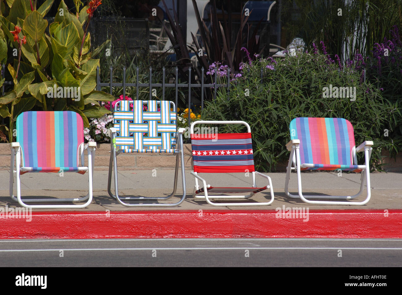 Parade Empty Chairs Stock Photo - Alamy