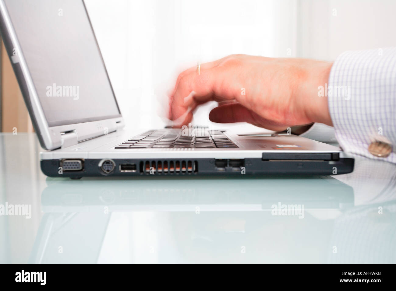 Typing rather fast Stock Photo - Alamy