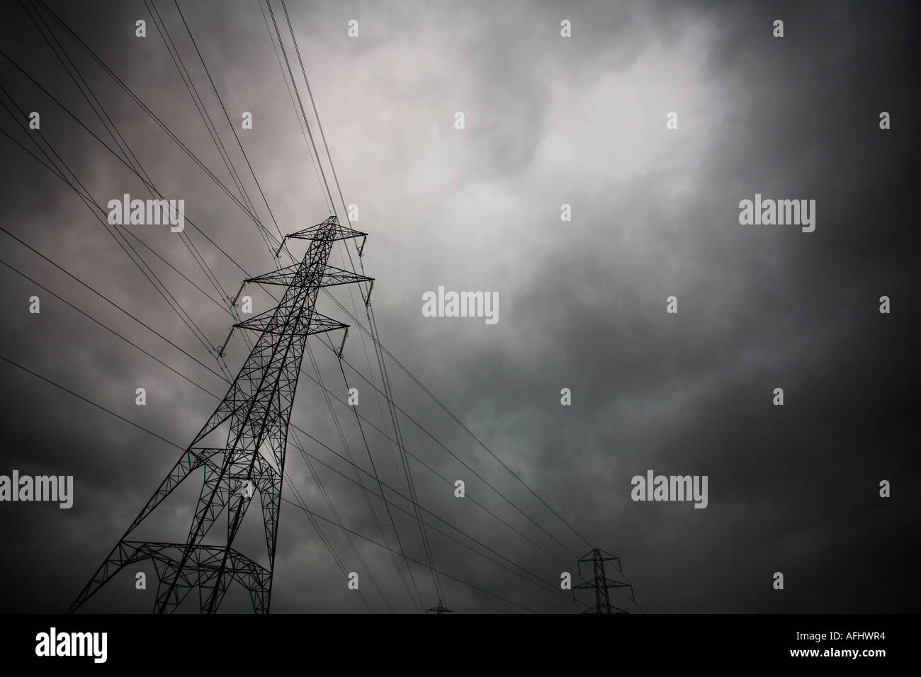 Electric pylon storm uk hi-res stock photography and images - Alamy