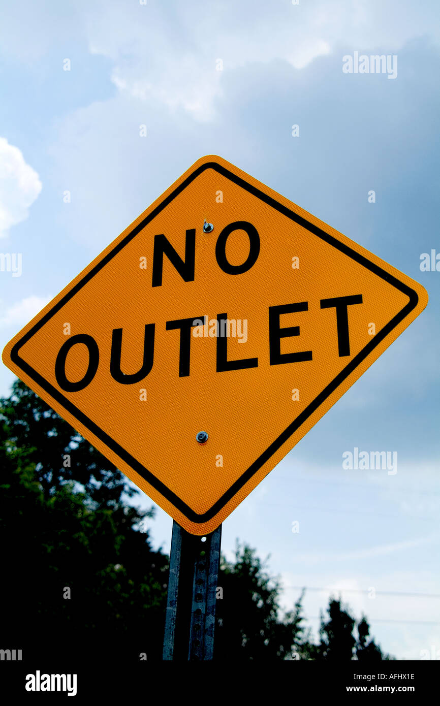 NO OUTLET traffic control sign Stock Photo - Alamy