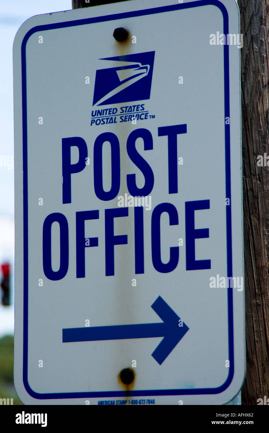 United States Post Office Sign Stock Photo - Alamy