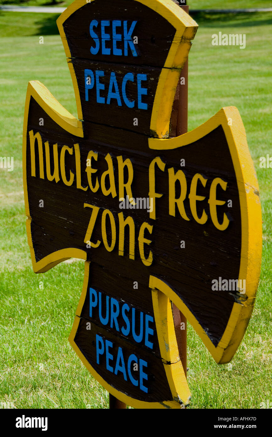 NUCLEAR FREE ZONE sign Stock Photo - Alamy