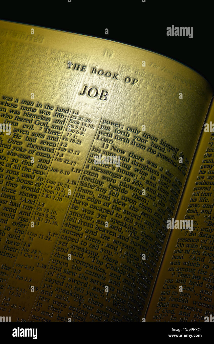 JOB chapter of the Holy bible Stock Photo - Alamy