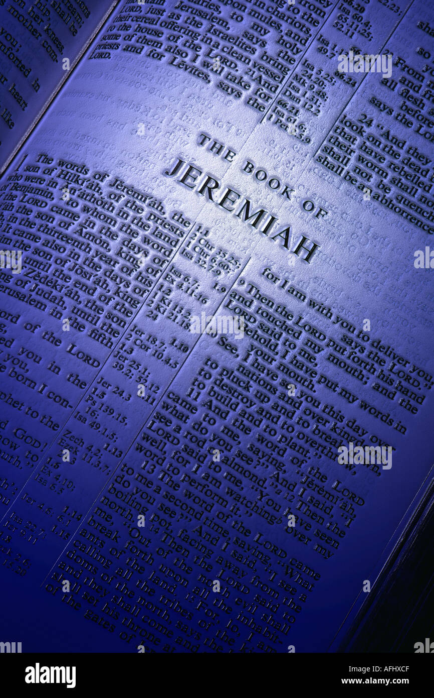 JEREMIAH chapter of the Holy bible Stock Photo - Alamy