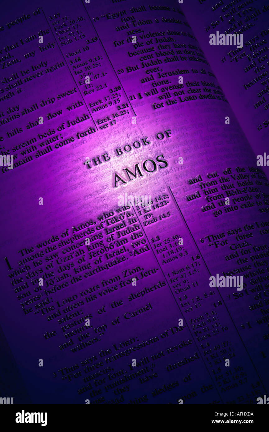 Book of AMOS of the Holy bible Stock Photo - Alamy