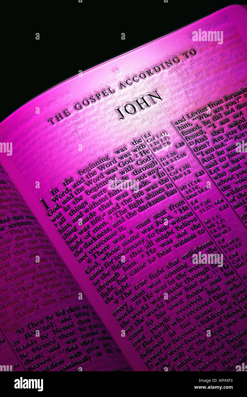 Book john holy bible hi-res stock photography and images - Alamy