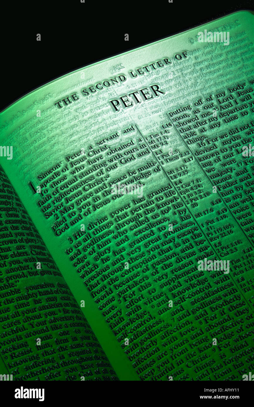 Book of 2nd PETER of the Holy bible Stock Photo - Alamy