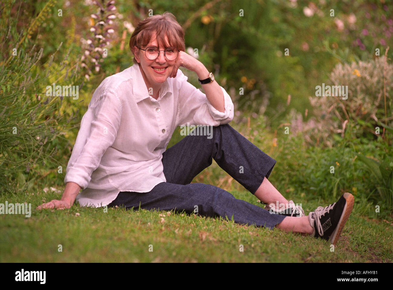 AUTHOR ELIZABETH FALCONER AT HER HOME IN THE VILLAGE OF SLAD NEAR ...