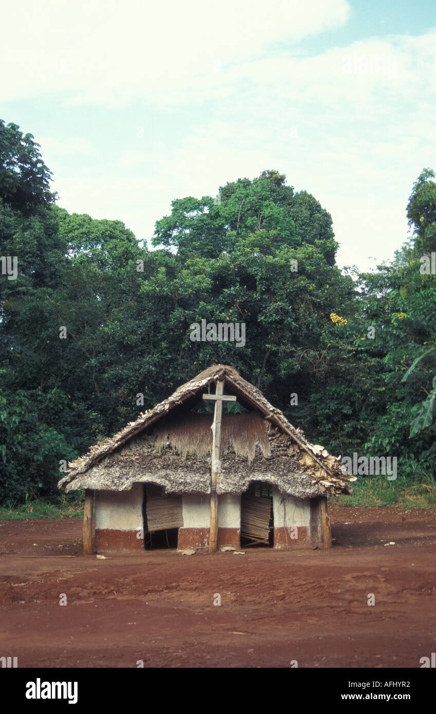 Bush church Dugbia Democratic Republic of Congo Stock Photo - Alamy