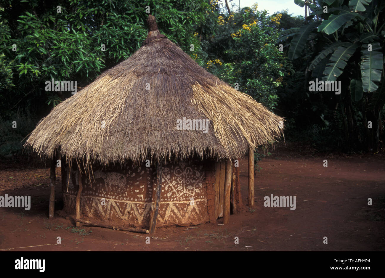 Deserted village hut Dugbia Democratic Republic of Congo Stock Photo ...