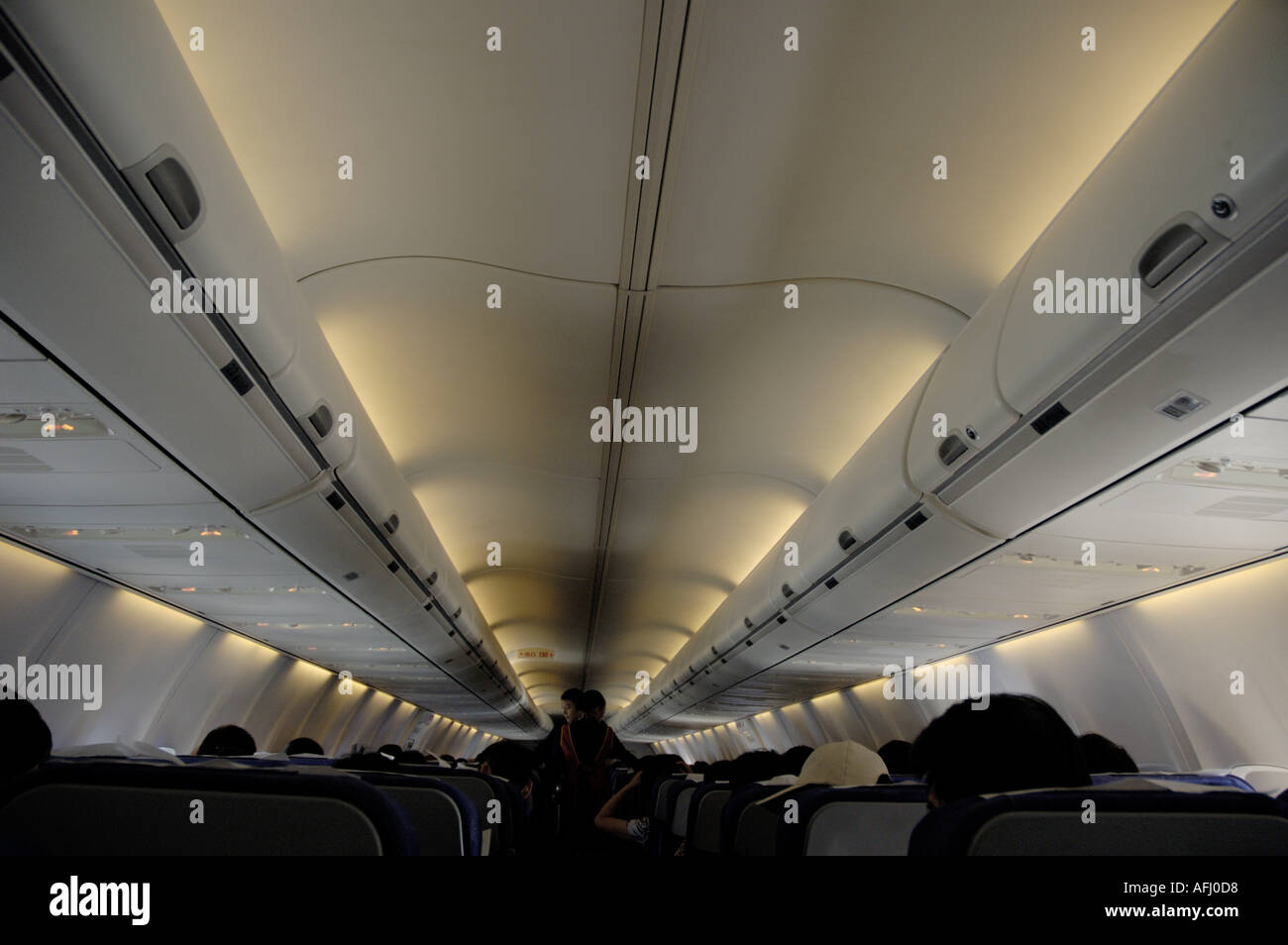 China Inside A Flying Airplane Stock Photo - Alamy