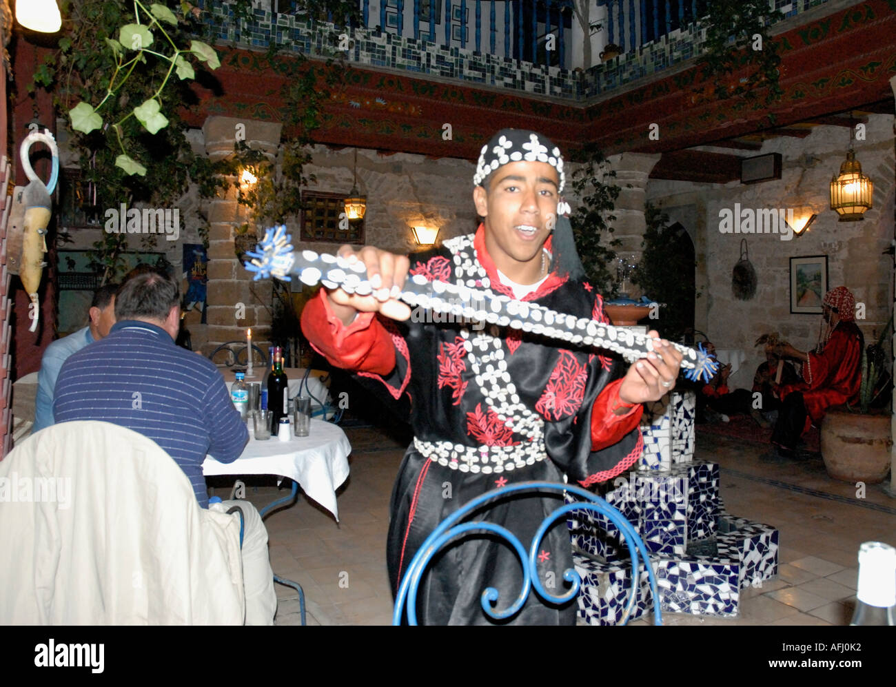 Moroccan folk singing and dancing Dar Loubane restaurant 24 Rue du Rif ...