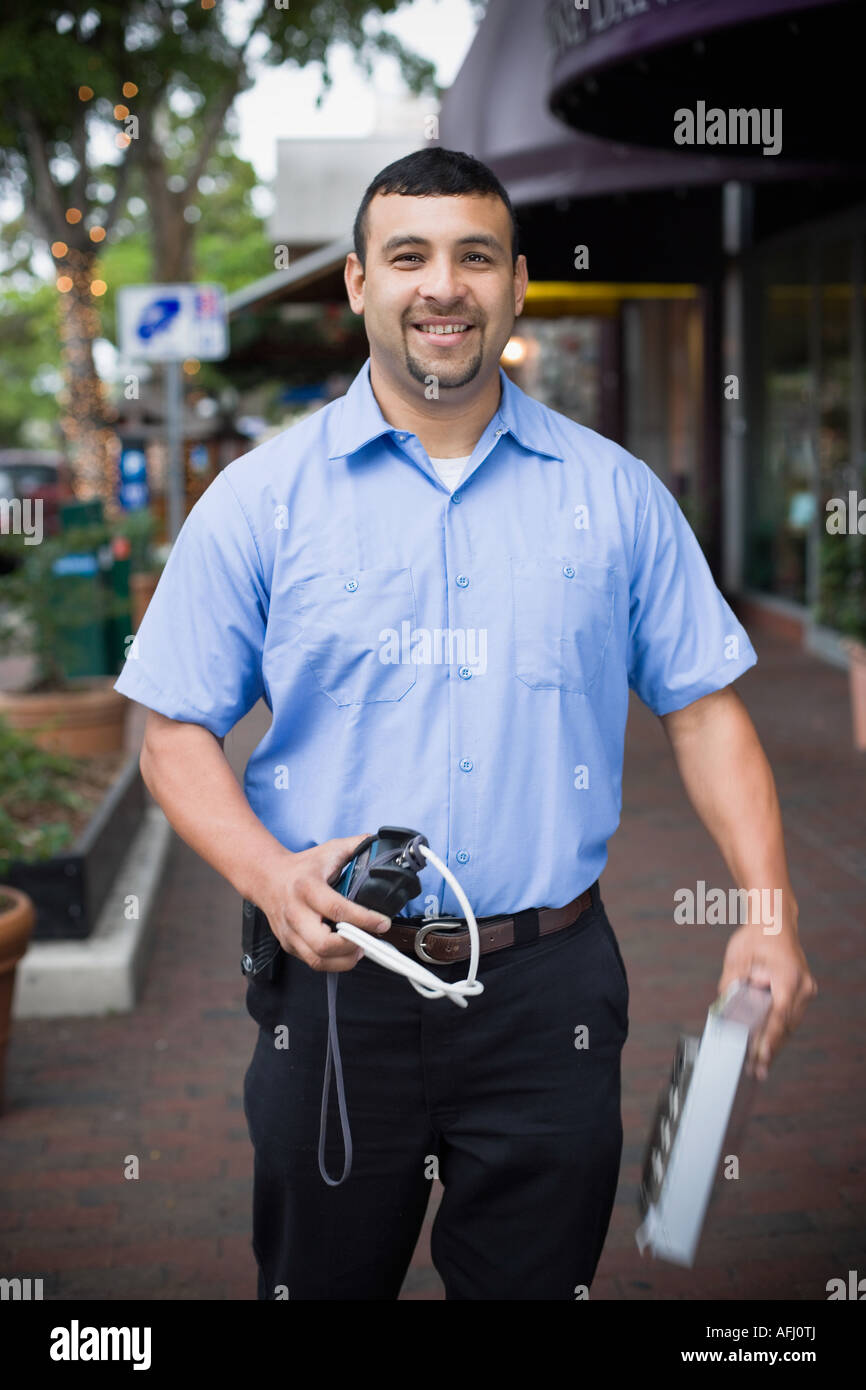 Cable man on duty Stock Photo - Alamy