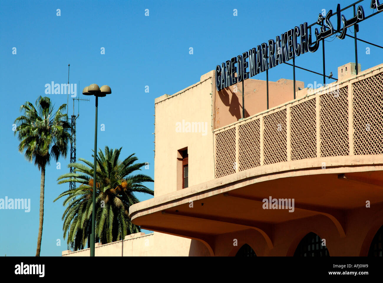 Gare de Marrakech Marrakesh rail station Morocco North Africa Stock ...