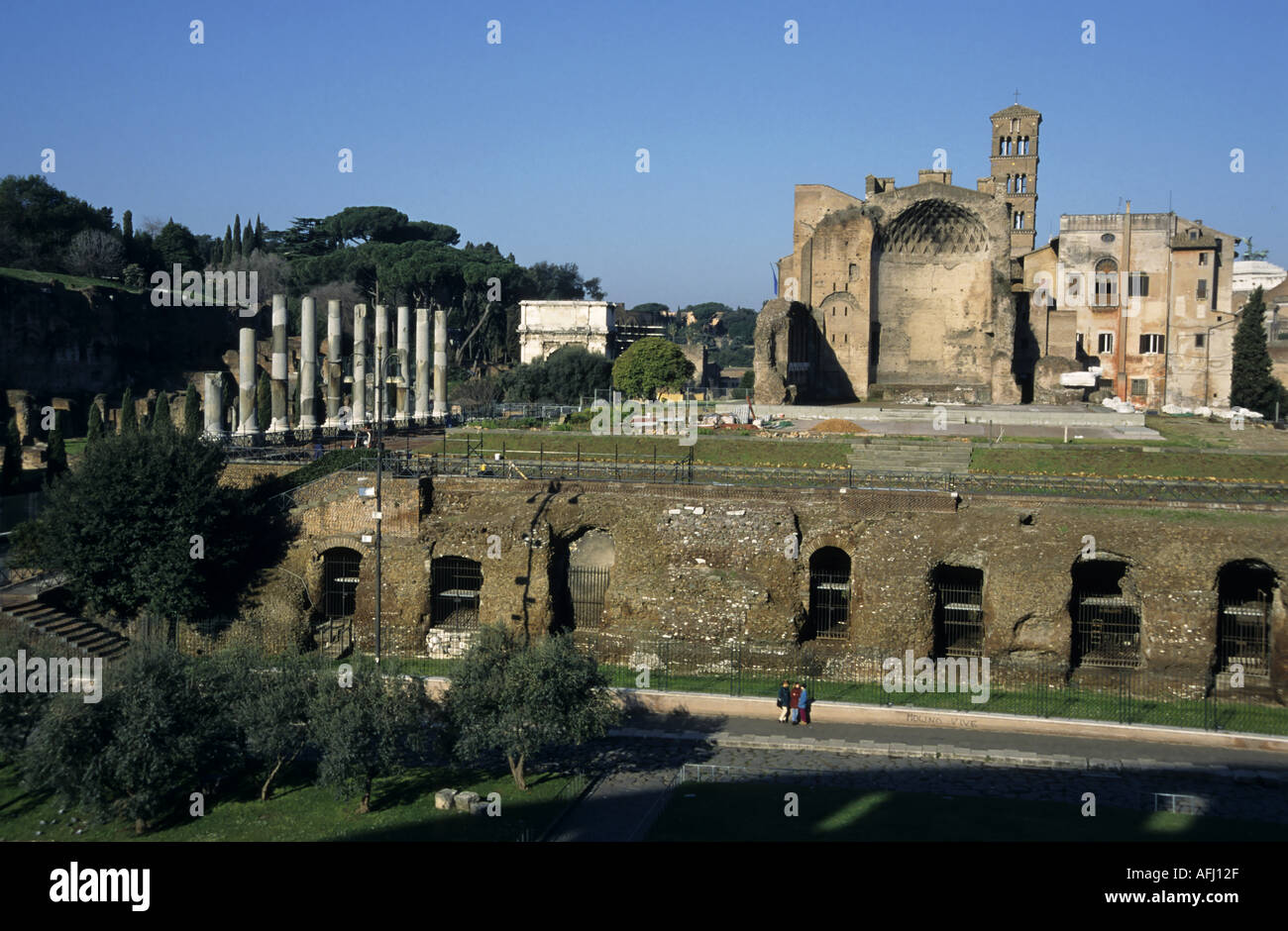 Italy Rome The Imperial Roman Forums Stock Photo - Alamy