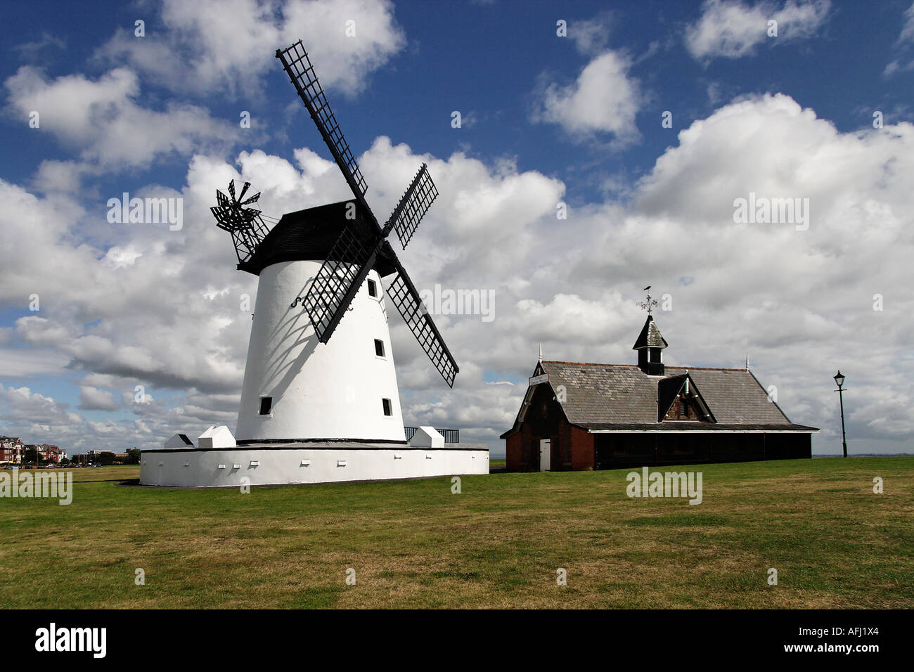 Lytham windmill and Lifeboat Museum Stock Photo - Alamy