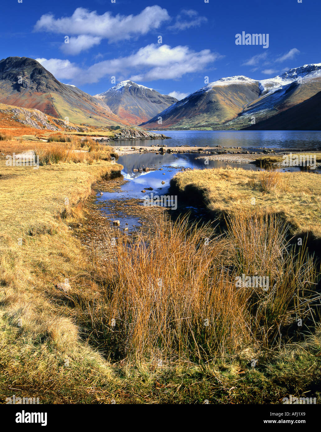 Winter Scene Wast Water The English Lakes Cumbria, England Stock Photo ...