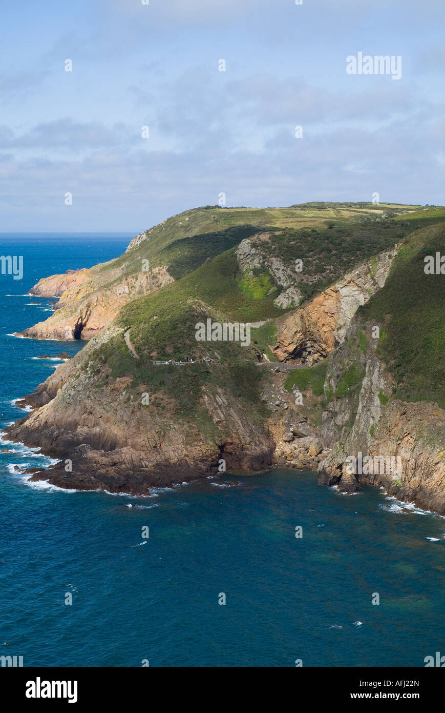 dh Devils Hole ST MARY JERSEY Seacliffs deep funnel rock blow hole ...