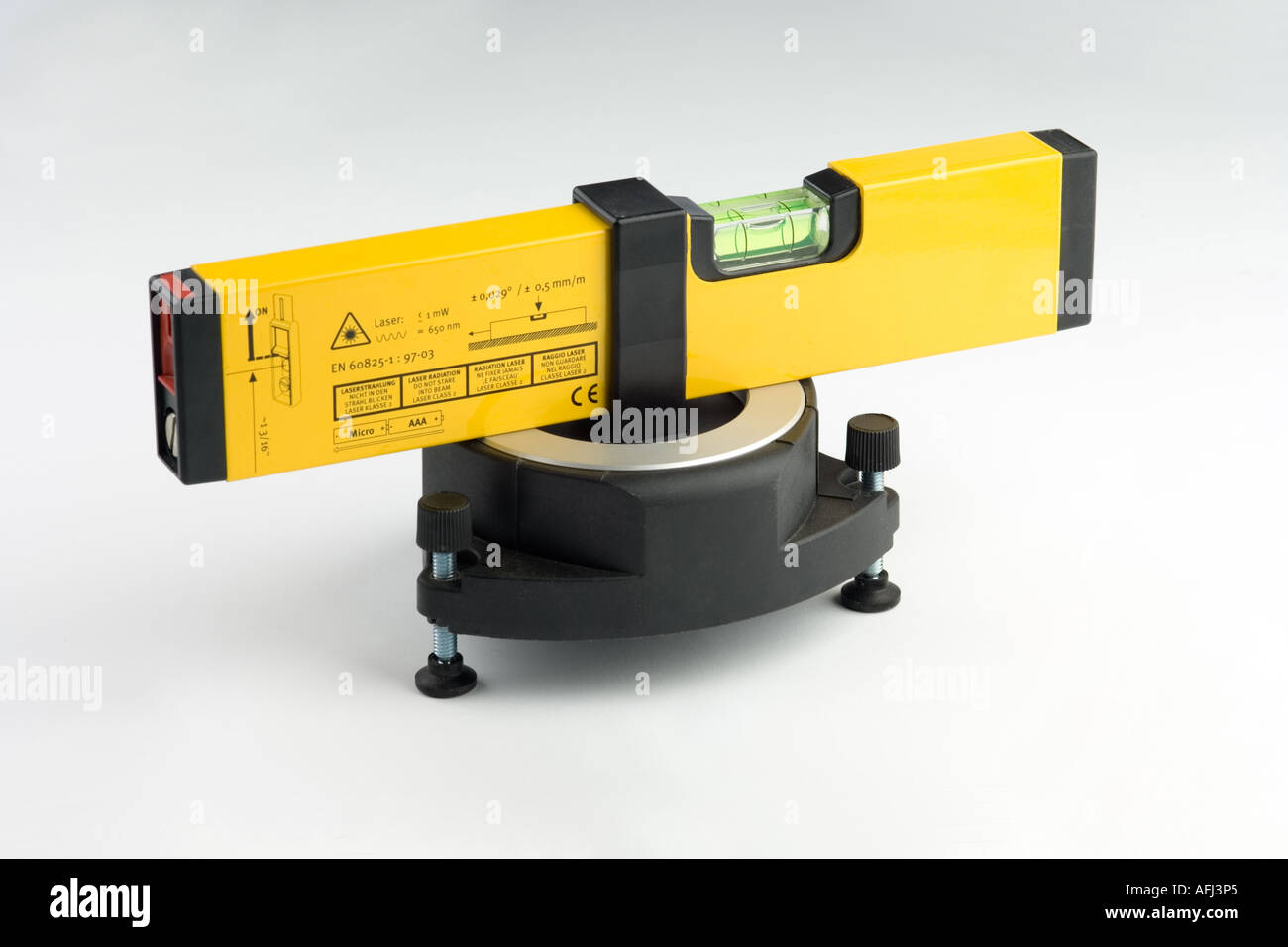 A laser spirit level for setting out level lines Stock Photo - Alamy