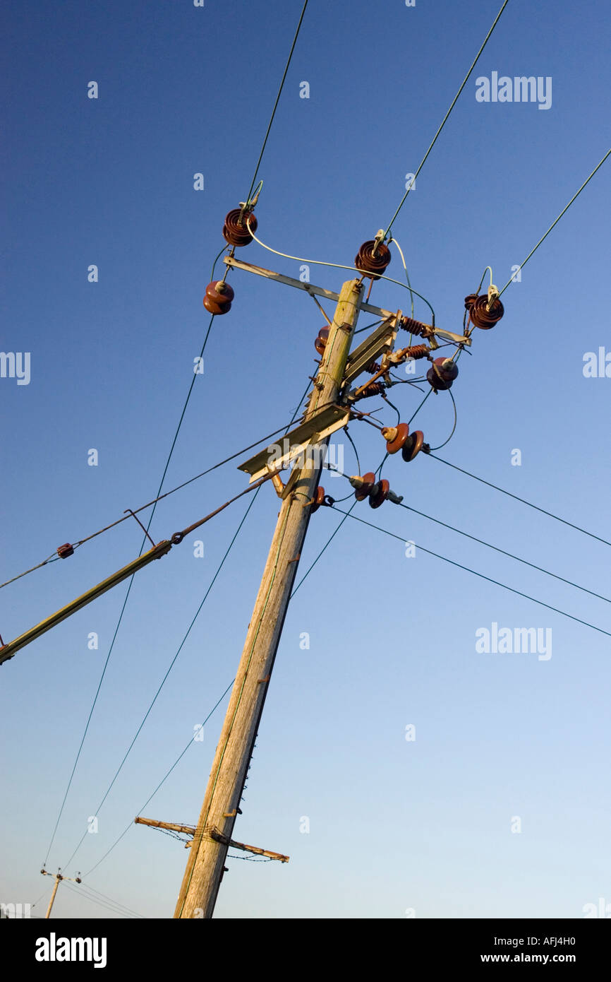 electricity power lines Stock Photo - Alamy