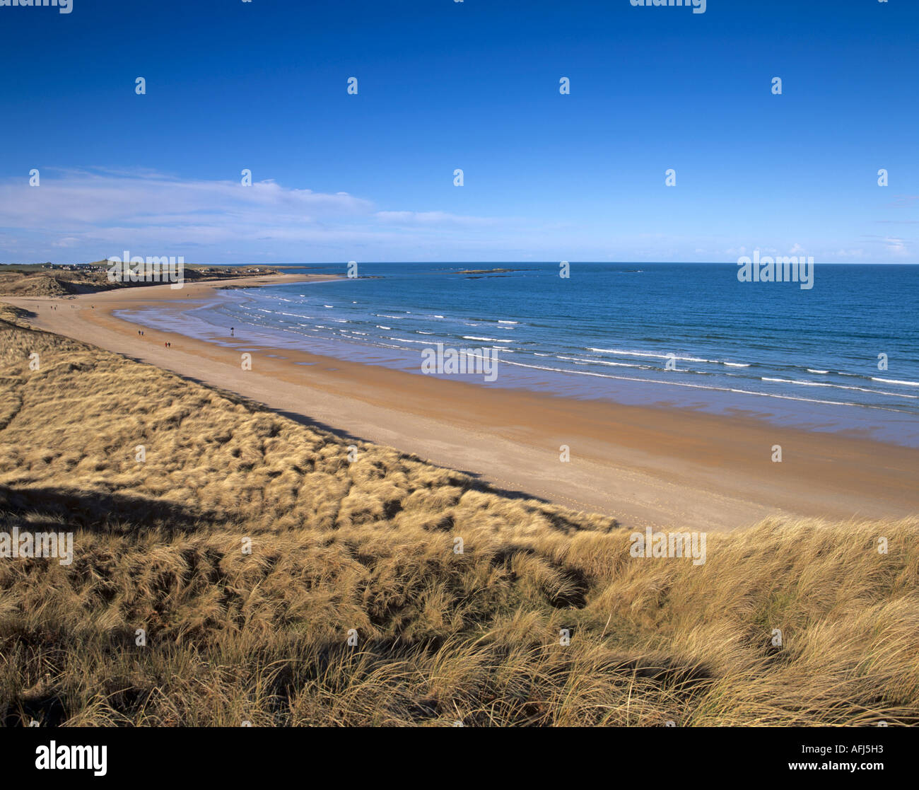 Embleton Bay on the north sea coast in Northumberland England UK Stock ...