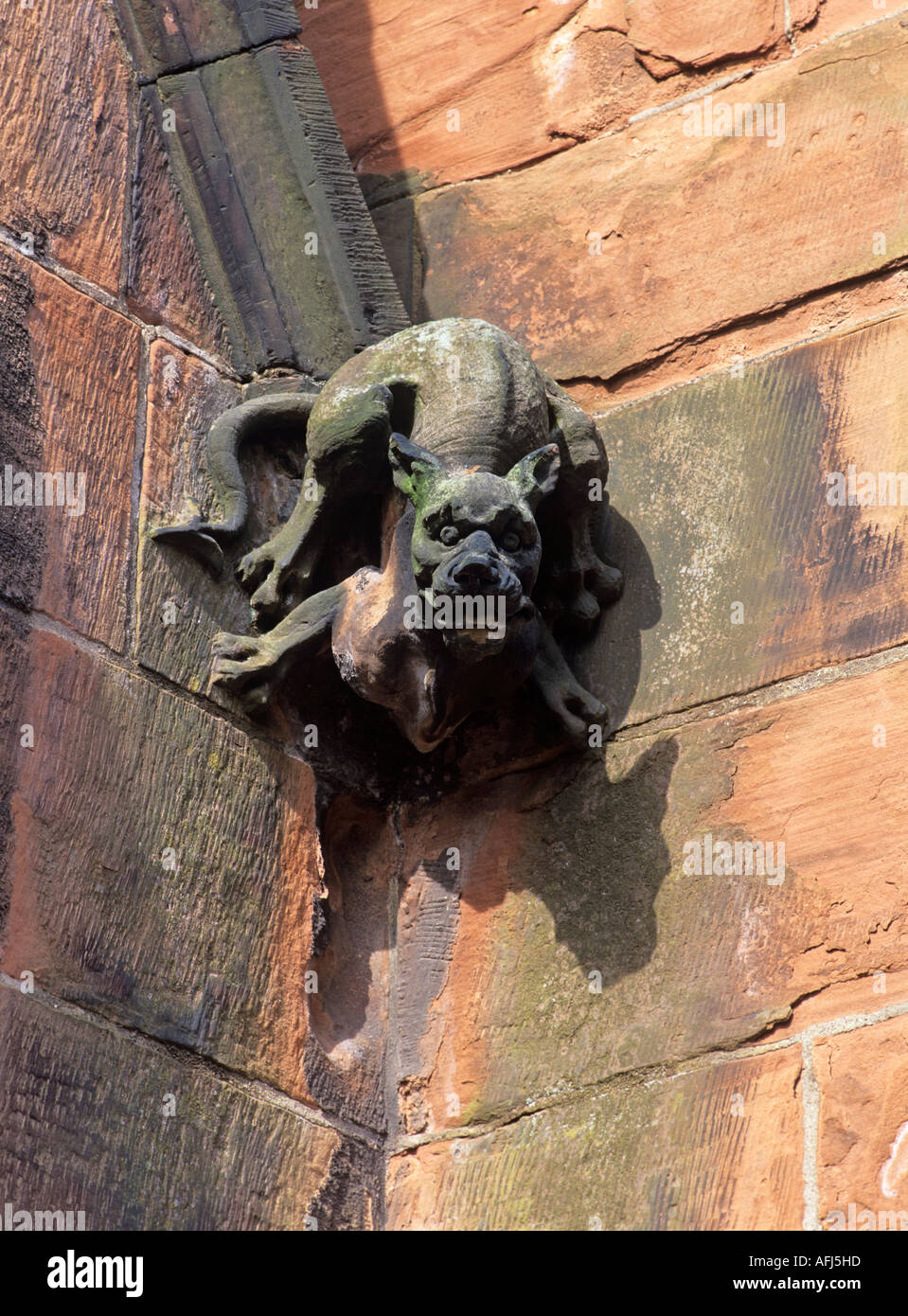 Gargoyle near doorway of Carlisle Cathedral Cumbria England UK Stock ...
