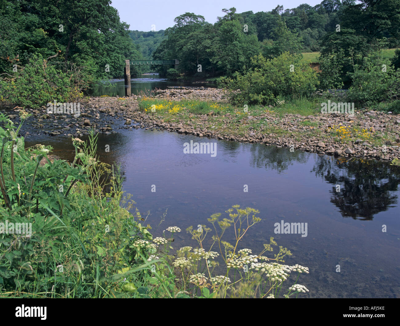 The confluence of Rivers Tees and Boulder at Cotherstone, Teesdale ...