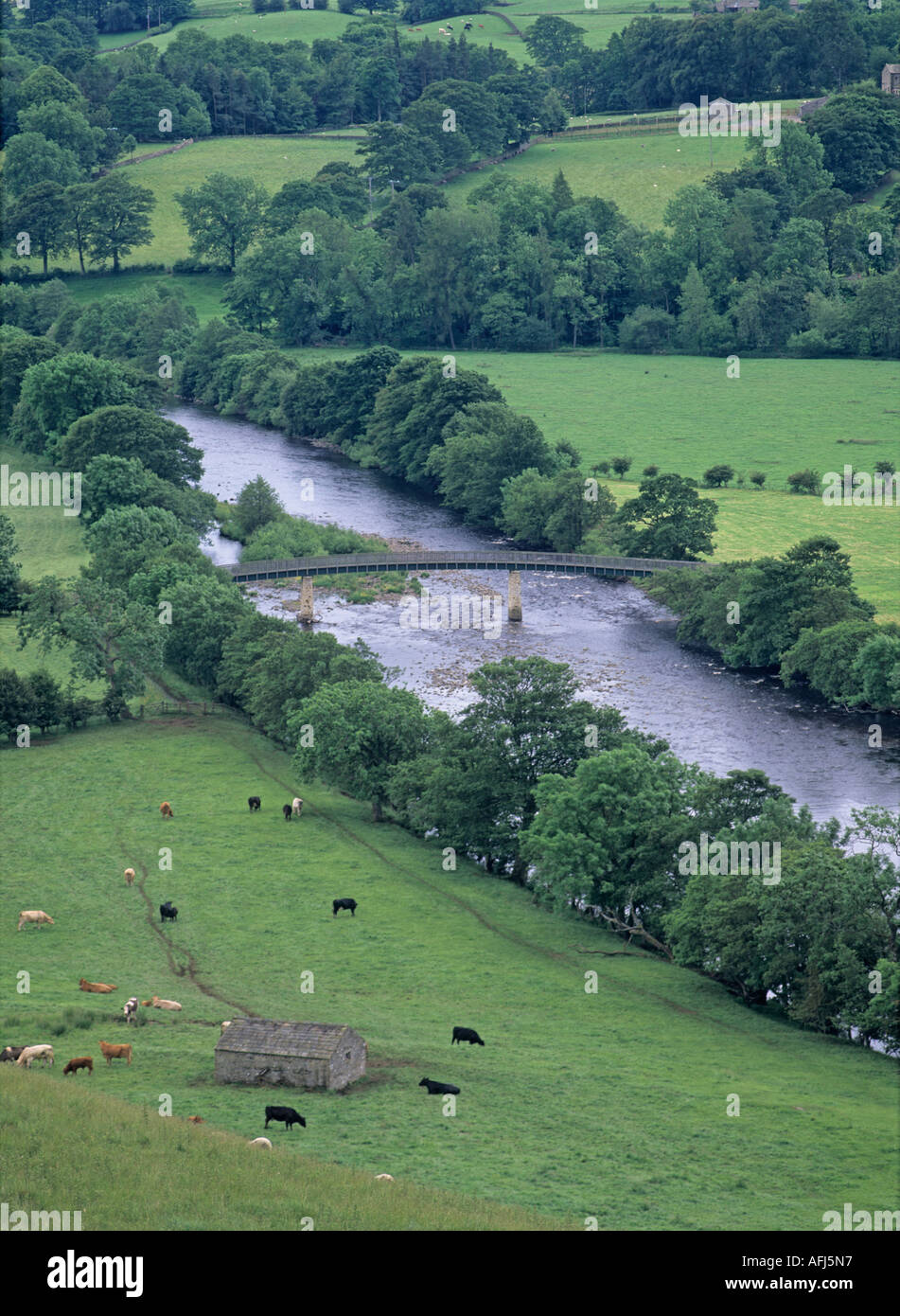 Beautiful river flows meadows in hi-res stock photography and images ...