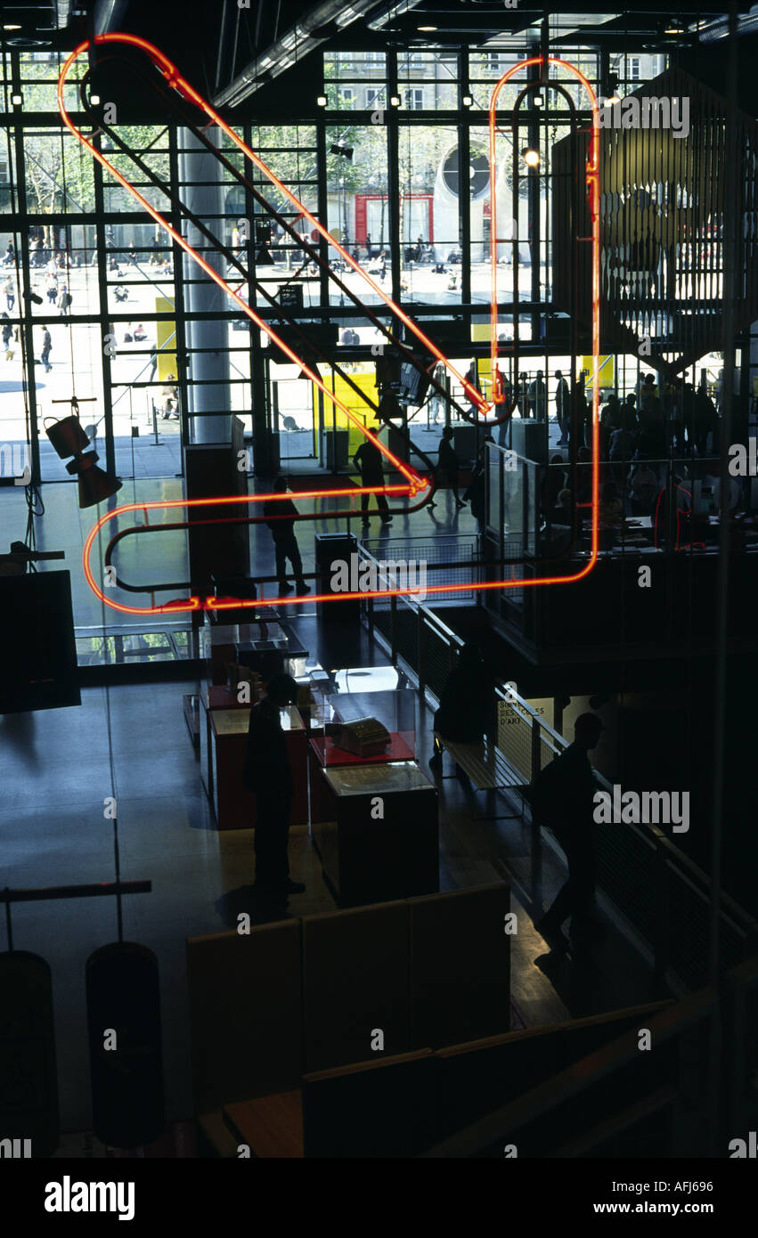 Interior of the Pompidou centre in Paris France Stock Photo - Alamy