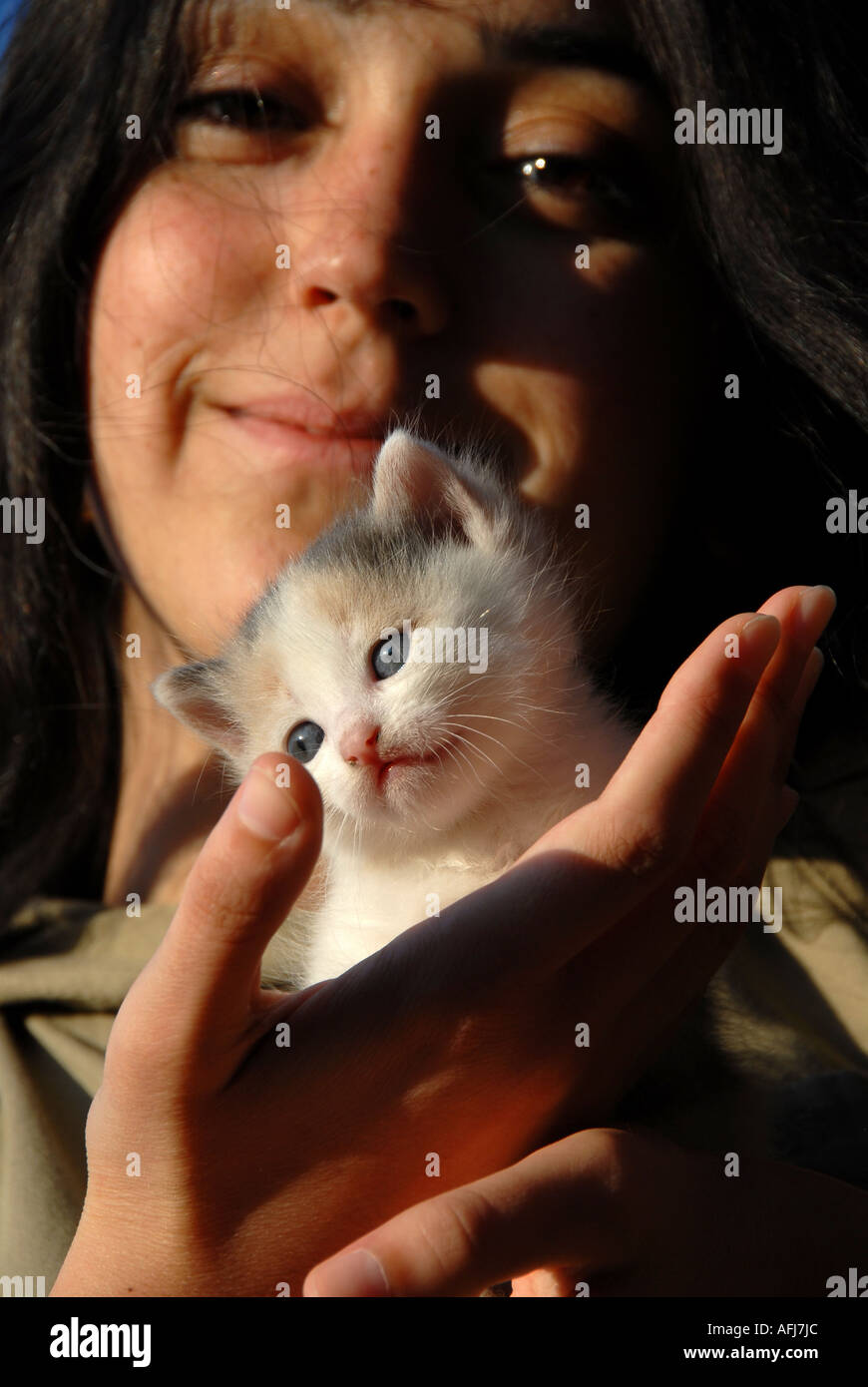 baby cat girl Stock Photo - Alamy